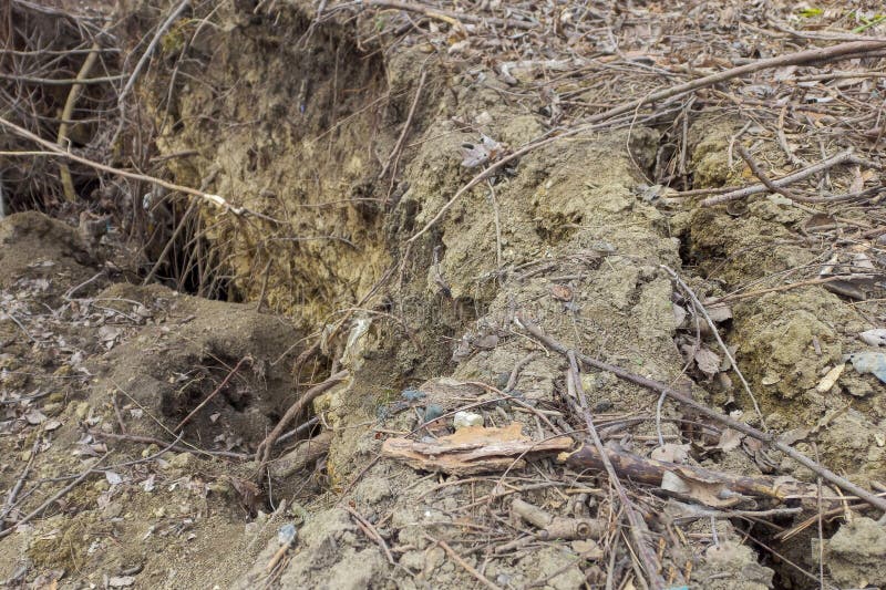 The Force of Nature: Seeing a Landslide S Devastation Stock Image ...