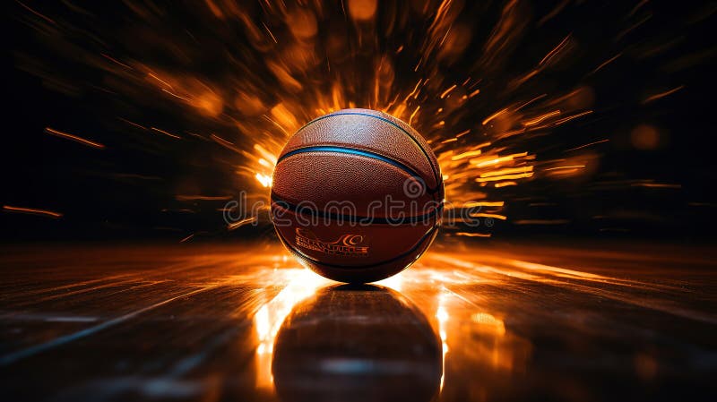 The Force within: Powerful Basketball in Action Stock Illustration ...