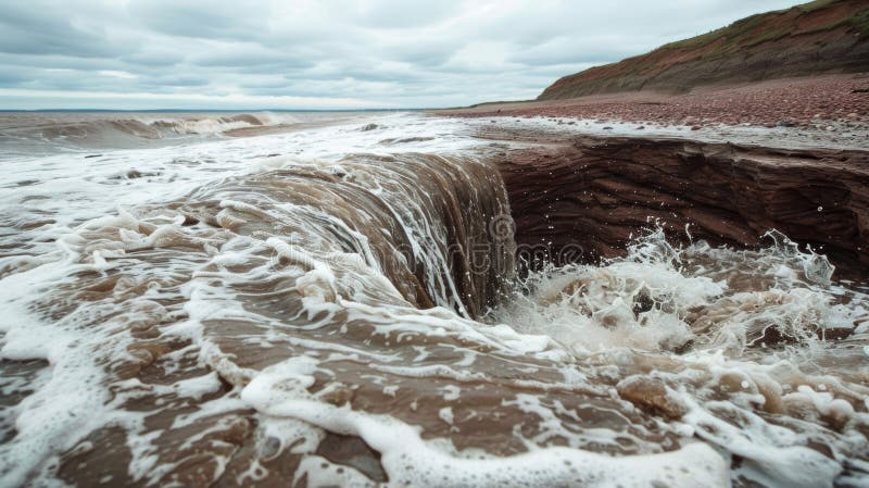 The Force of the Tidal Bore Creates Whirlpools and Eddies Adding To the ...