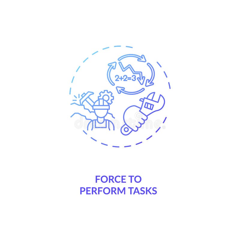 Force To Perform Tasks Concept Icon Stock Vector - Illustration of ...