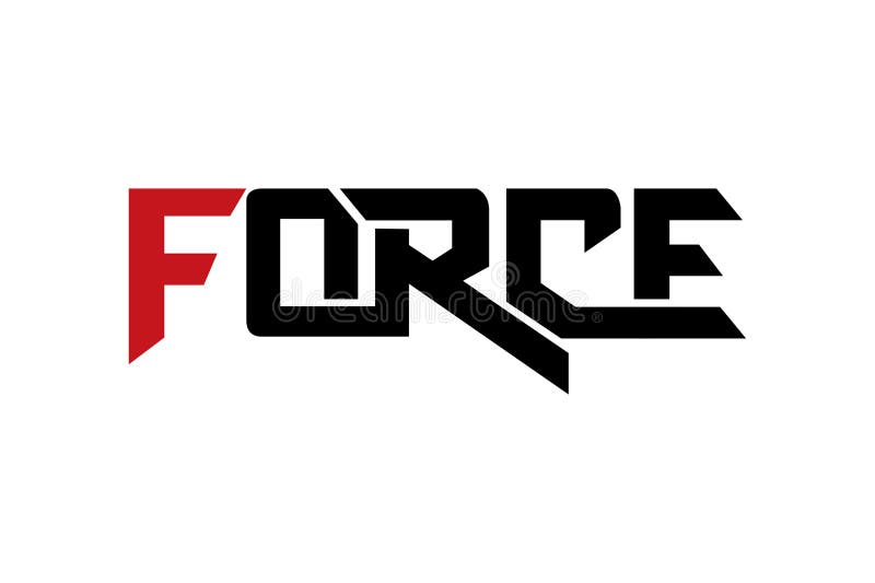 Force Typography Design, for T-shirt, Poster and Other Uses Stock ...