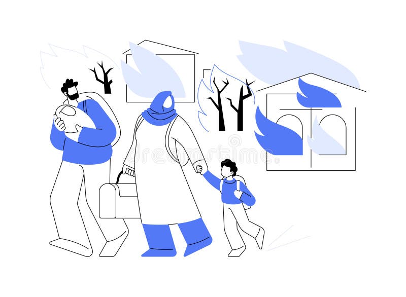 Forced Migration Abstract Concept Vector Illustration. Stock Vector ...