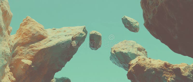 Forced Perspective Landscape with Exaggerated Rock Formations and ...