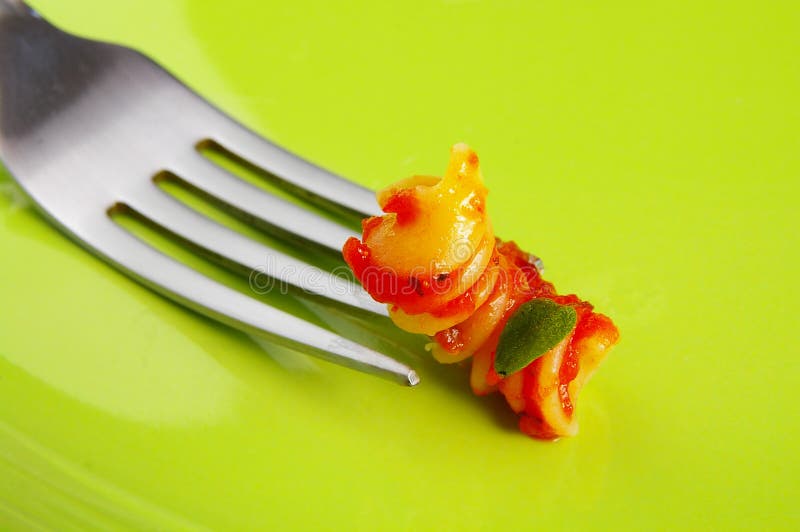 Forcella della pasta immagine stock. Immagine di spezia - 4203159