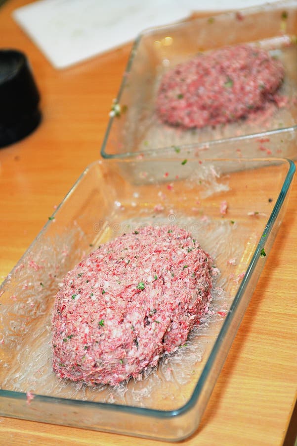 Forcemeat in Glasswares on a Table Stock Image - Image of kitchen ...