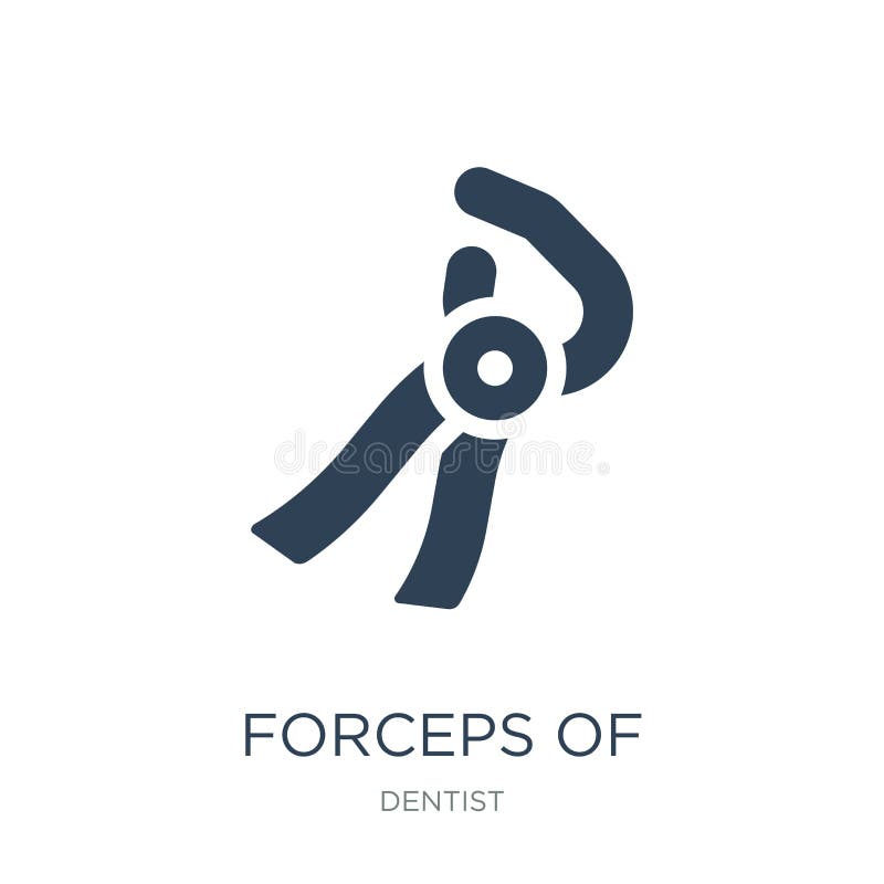 Forceps of Dentist Tools Icon in Trendy Design Style. Forceps of ...