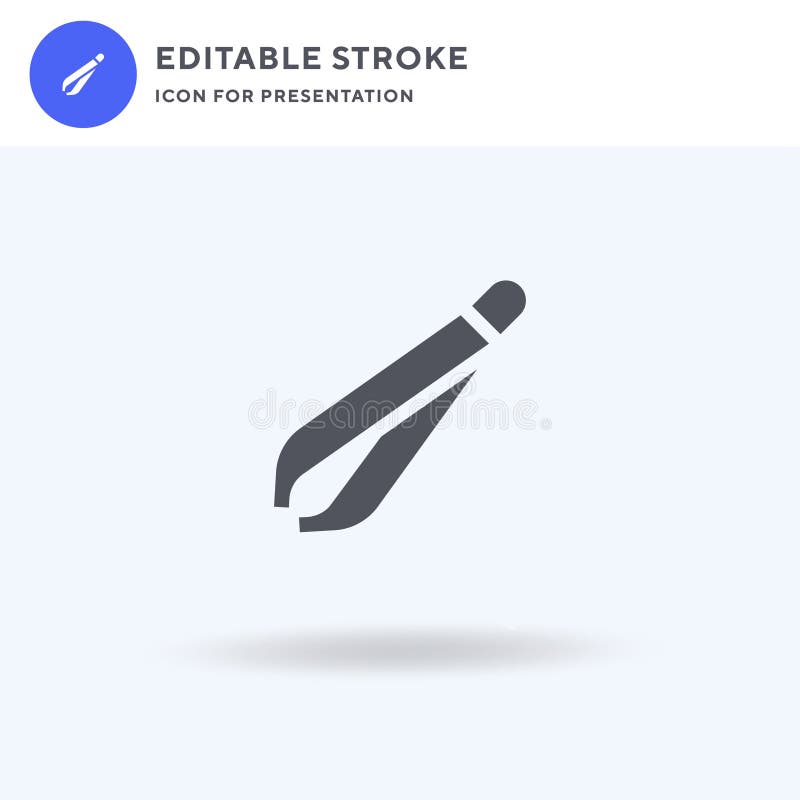 Forceps Icon Vector, Filled Stock Vector - Illustration of surgery, instrument: 344041229