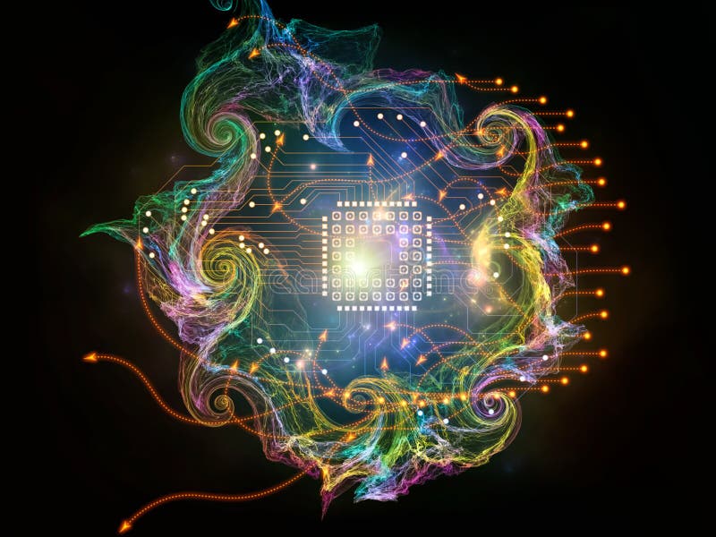 Forces of CPU Workflow stock illustration. Illustration of unit - 197328011