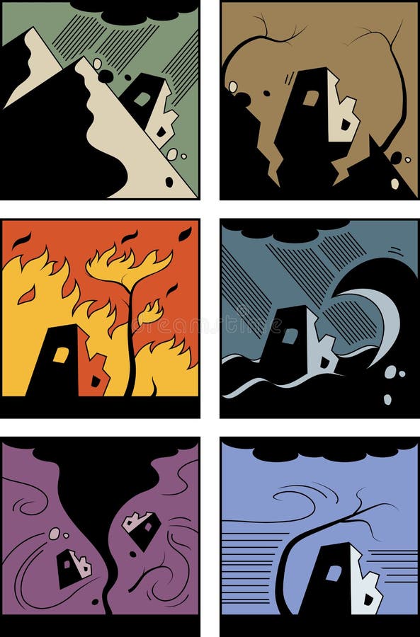 Forces of Nature stock vector. Illustration of earthfall - 11958061