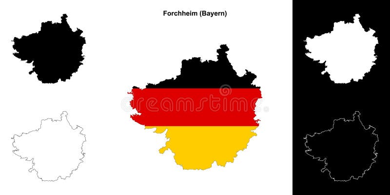 Forchheim outline map stock illustration. Illustration of atlas - 335041987