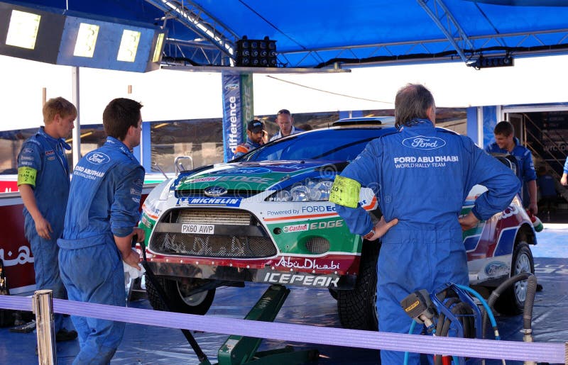 Ford Abu Dhabi World Rally Team - Garage Editorial Stock Image - Image ...
