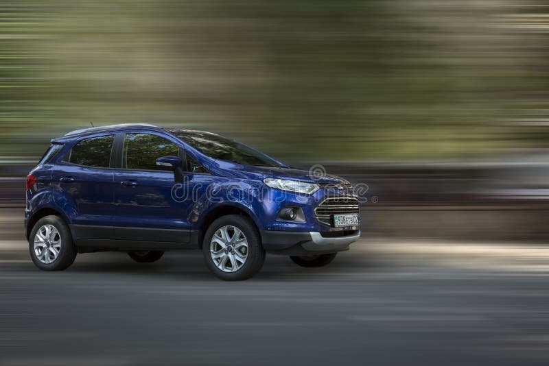 Ford blue car. stock photo. Image of motion, light, transport - 156546608