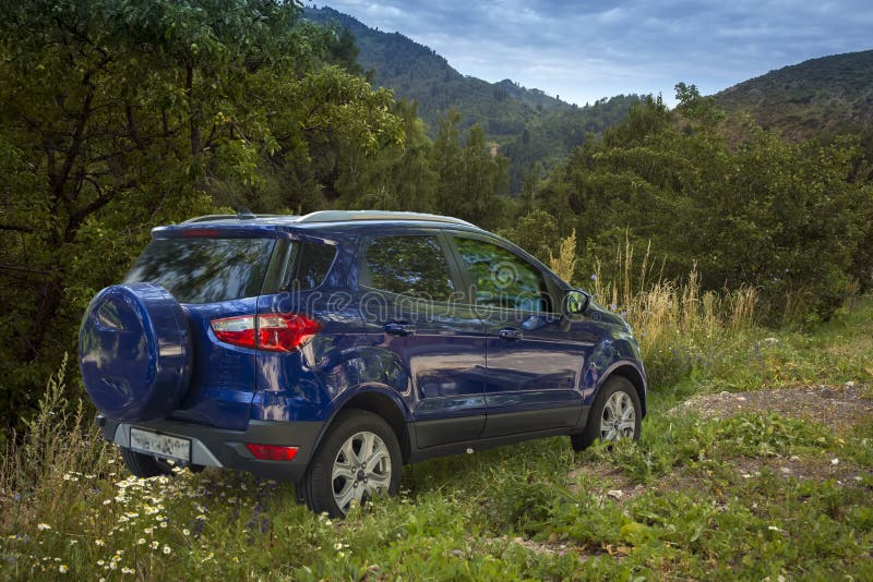 Ford blue car. stock image. Image of light, speed, ford - 156553083