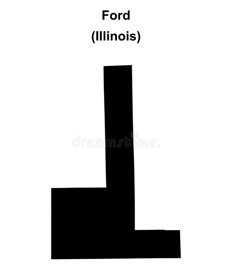 Ford outline map stock illustration. Illustration of template - 360779692