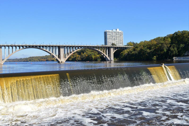 Ford Dam stock image. Image of mist, life, bridge, natural - 80107391