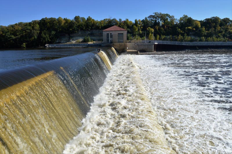Ford Dam stock image. Image of black, gray, flowing, ford - 80149495