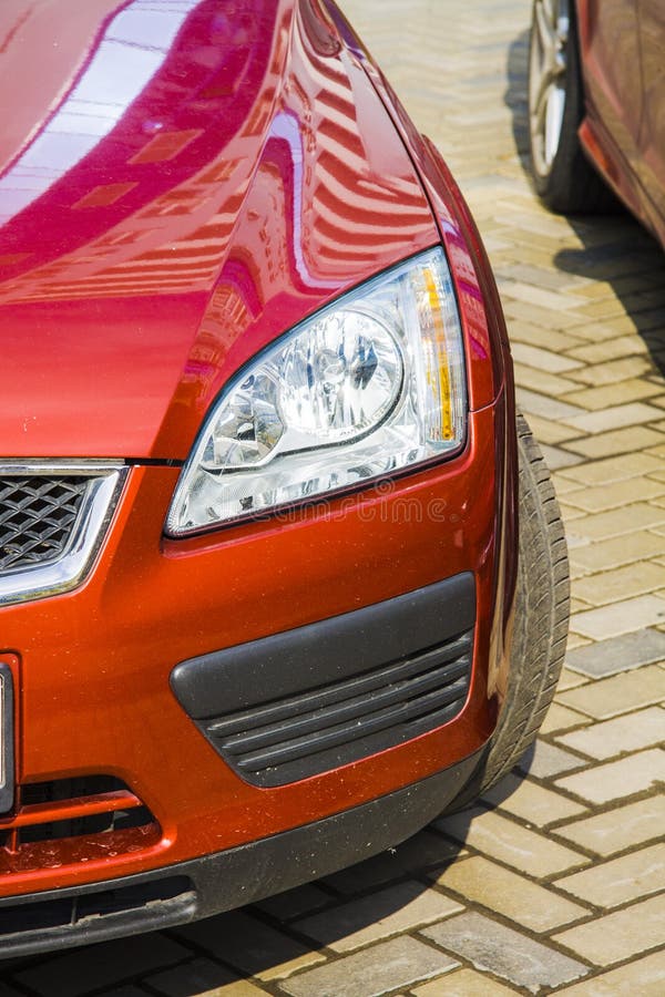 Ford focus front headlight stock image. Image of show - 45735997