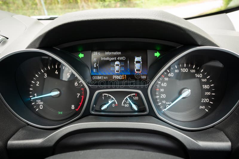 Ford Kuga 2018 Dashboard editorial stock photo. Image of vehicle ...