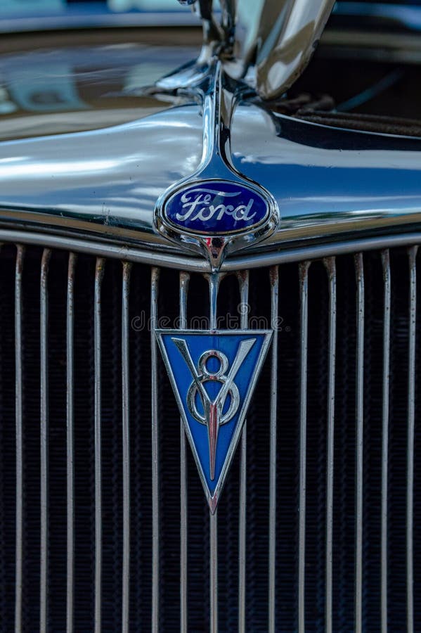 A Ford Logo on a Car S Grille and Grill Editorial Stock Photo ...