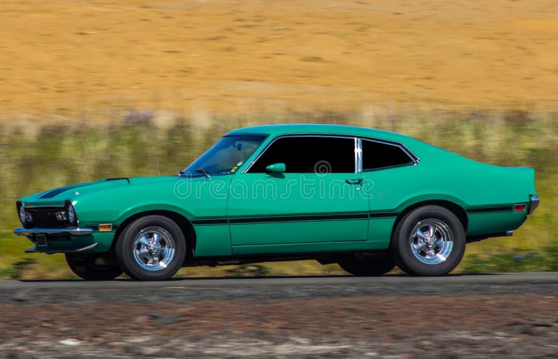 Ford Maverick Grabber stock image. Image of green, muscle - 34990195