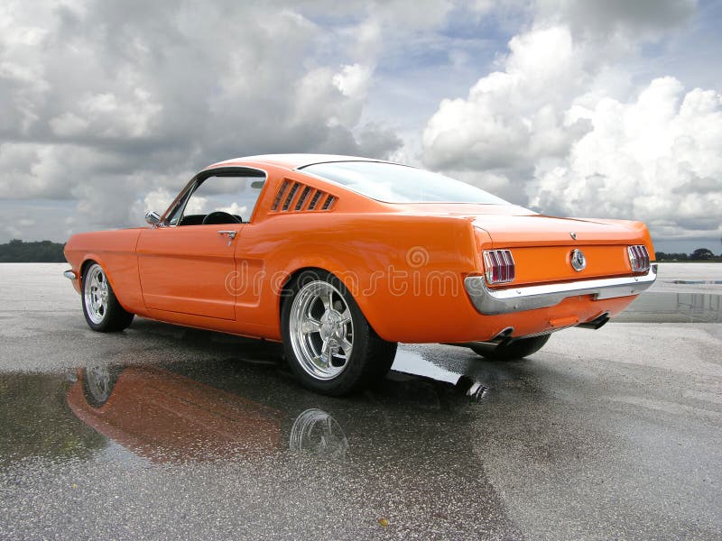 1967 Ford Mustang Fastback after Storm Editorial Photography - Image of ...