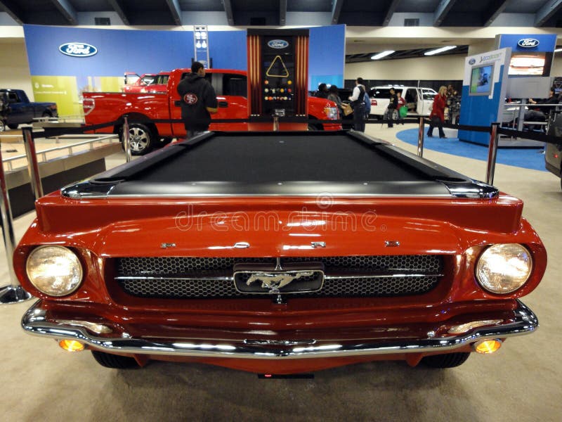 Ford Mustang Turned into a Pool Table on Display Editorial Photography ...