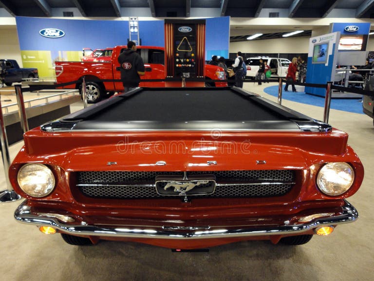 Ford Mustang Turned into a Pool Table on Display Editorial Photography ...
