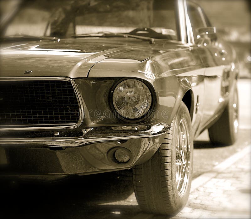 Ford Mustang Vintage Car Front Side Editorial Photography - Image of ...