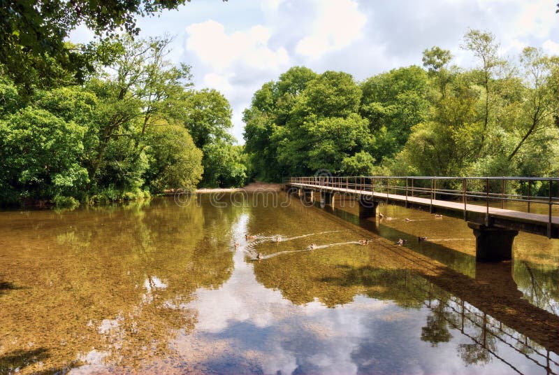 Ford on the river Frome stock image. Image of river, bridge - 20916315