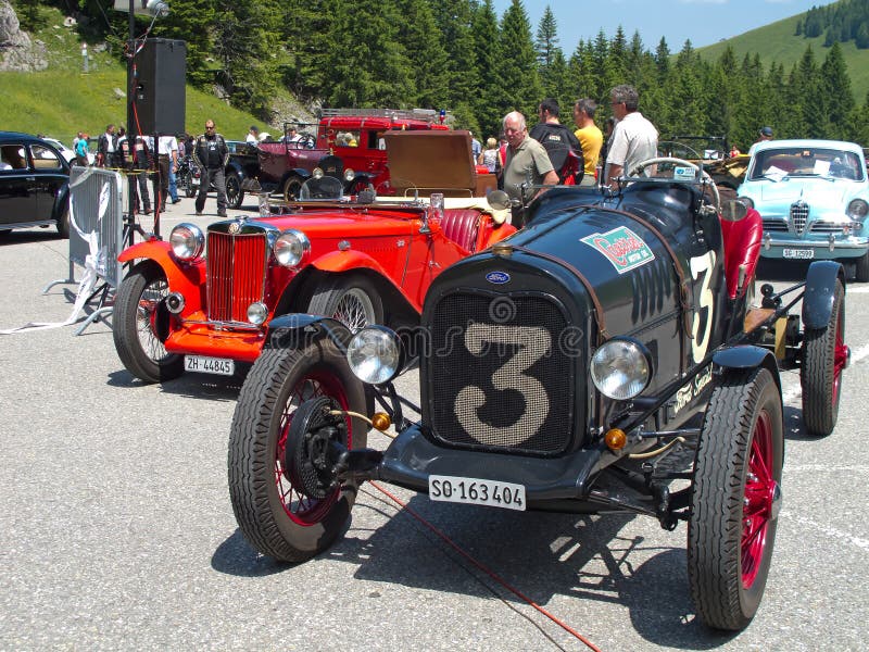 Ford Special and Morgan MG Plus Four Editorial Image - Image of grille ...