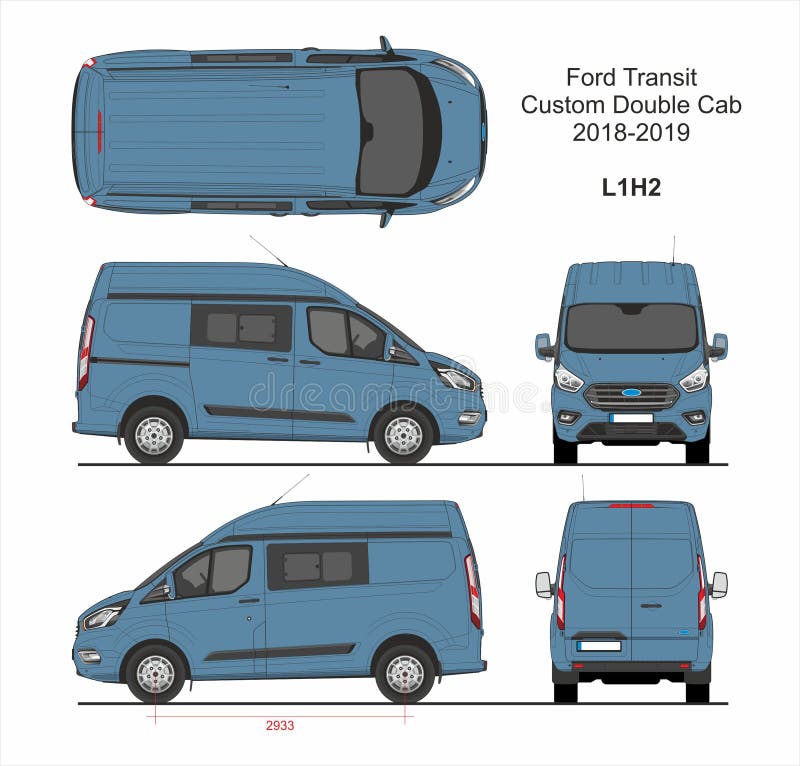 Ford Transit Custom Delivery Van L1H2 2018-2019 Redaktionelles ...
