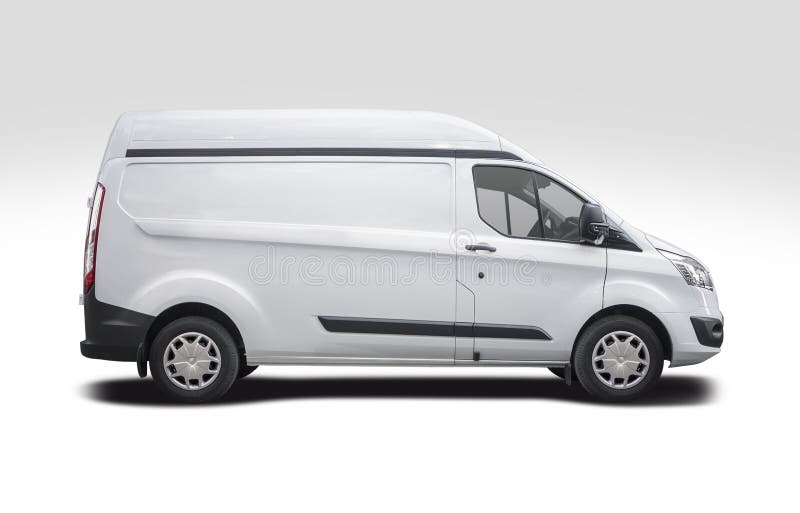 Ford Transit Custom Van Isolated on White Background Stock Image ...