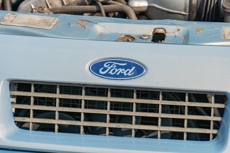 A Ford Vehicles Front Grille Section is Depicted with Visible ...