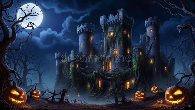 A Foreboding, Ancient, and Decrepit Castle Stands Amidst a Twisted ...