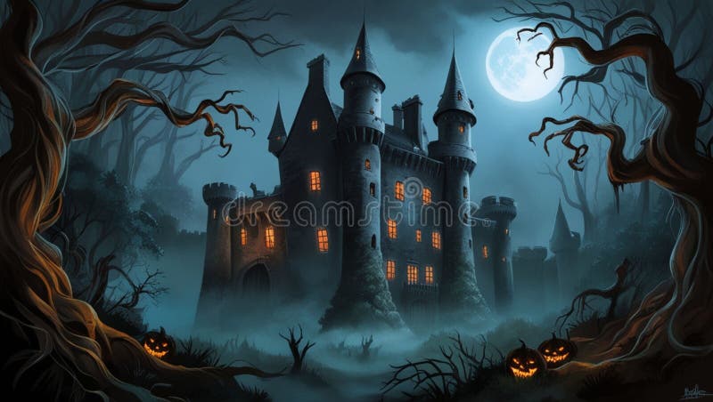 A Foreboding, Ancient, and Decrepit Castle Stands Amidst a Twisted ...