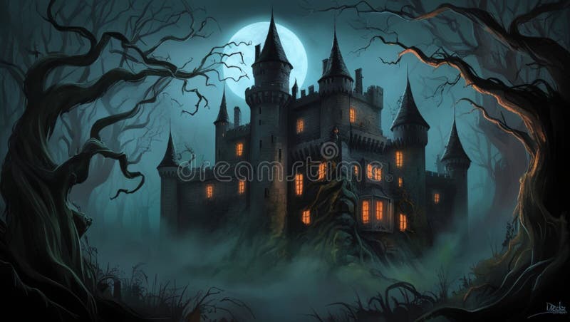 A Foreboding, Ancient, and Decrepit Castle Stands Amidst a Twisted ...