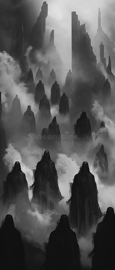 A Foreboding Assembly of Spectral Reapers Shrouded in the Mists of a ...
