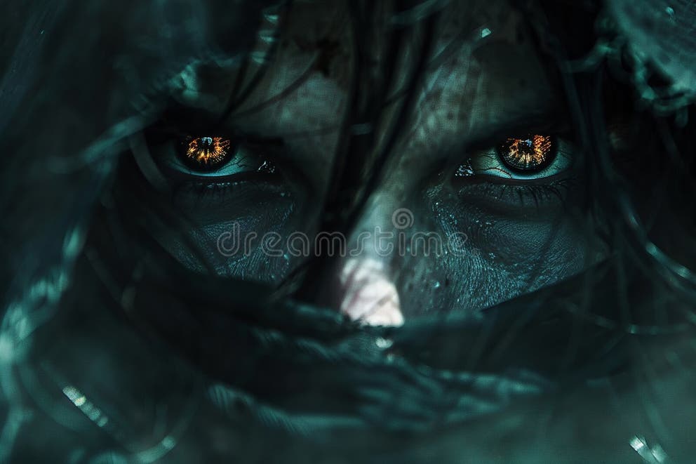 Foreboding Cover Featuring an Evil Entitys Eyes Peering through ...