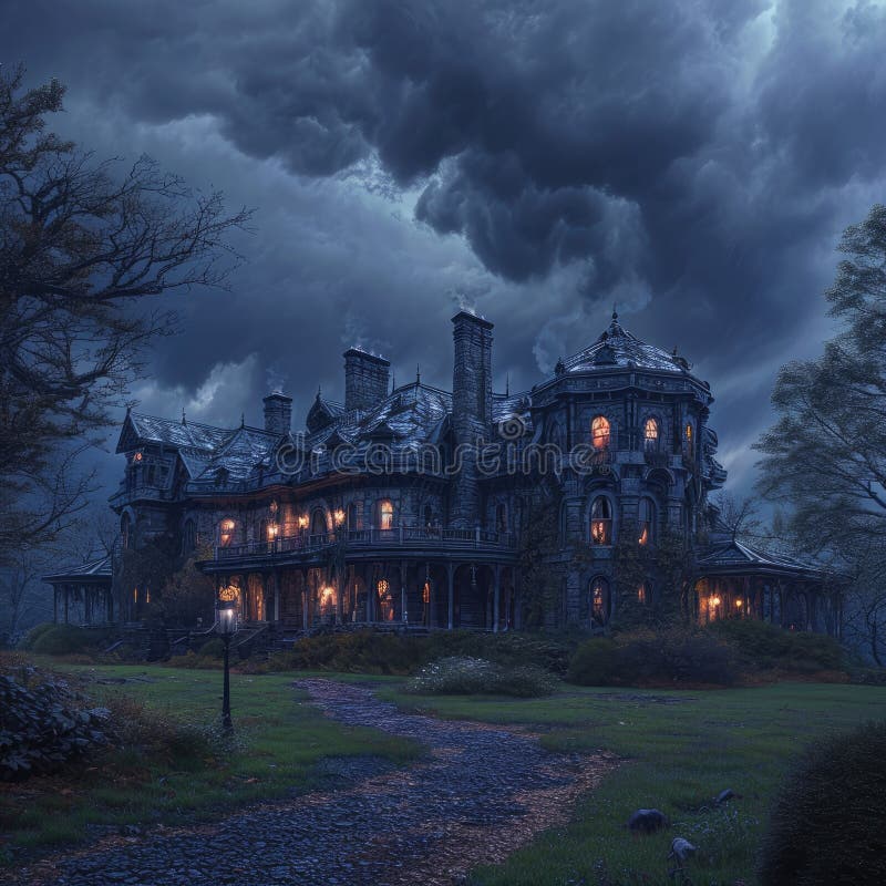 The Haunted Mansion S Sinister Mystery Stock Illustration ...