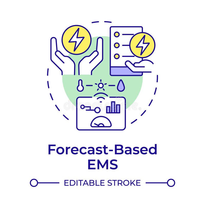 Forecast Based EMS Multi Color Concept Icon Stock Vector - Illustration ...