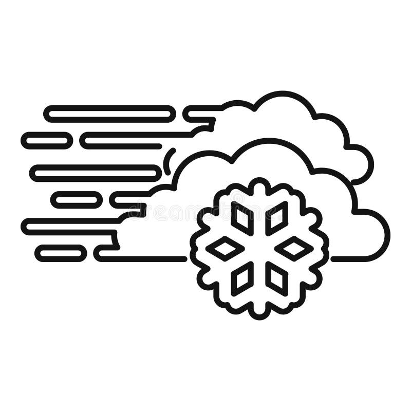 Forecast Blizzard Icon, Outline Style Stock Vector - Illustration of ...
