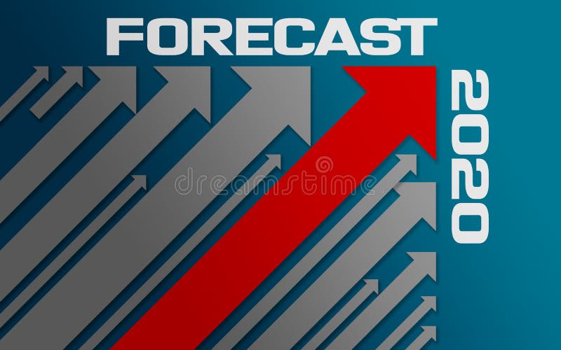 Forecast 2020 Concept with Red Arrow Stock Illustration - Illustration ...