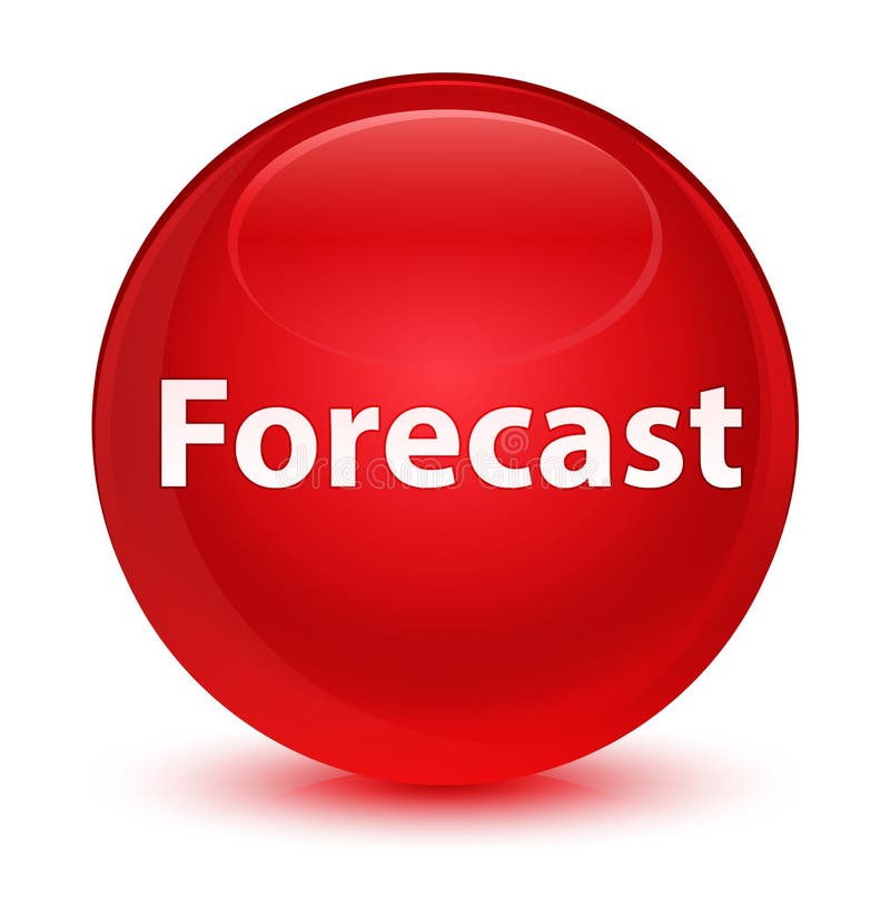 Forecast Glassy Red Round Button Stock Illustration - Illustration of ...