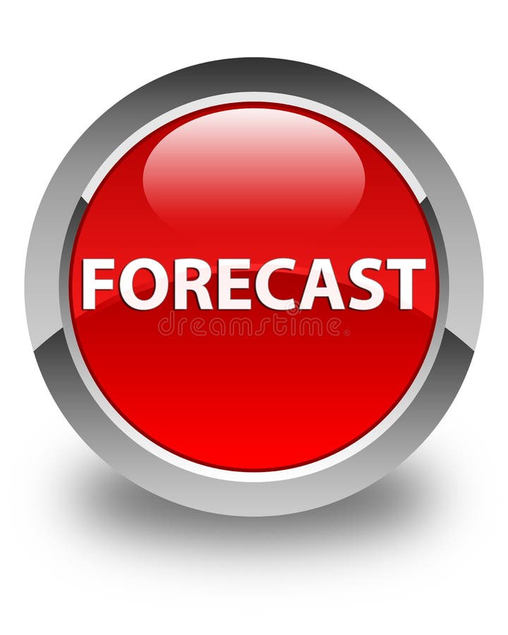 Forecast Glossy Red Round Button Stock Illustration - Illustration of ...