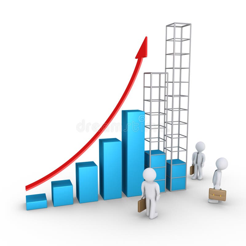 Forecast of Graph and Businessmen Stock Illustration - Illustration of ...