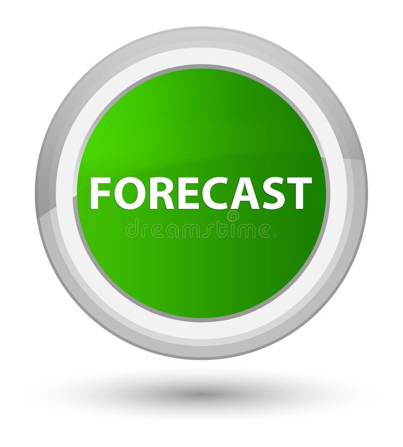 Forecast Prime White Round Button Stock Illustration - Illustration of ...