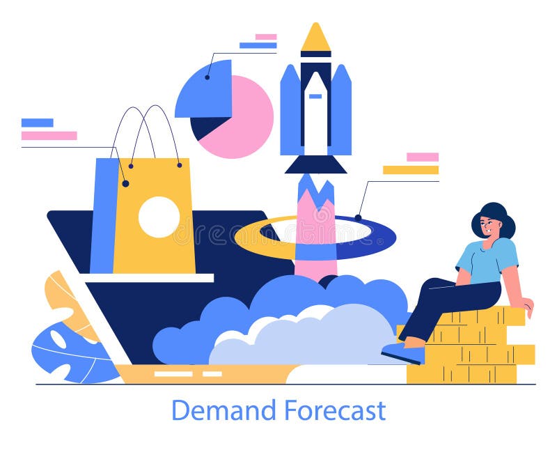 Forecasting. Flat Vector Illustration Stock Vector - Illustration of ...