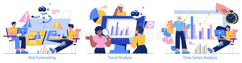 Forecasting. Flat Vector Illustration Stock Vector - Illustration of ...