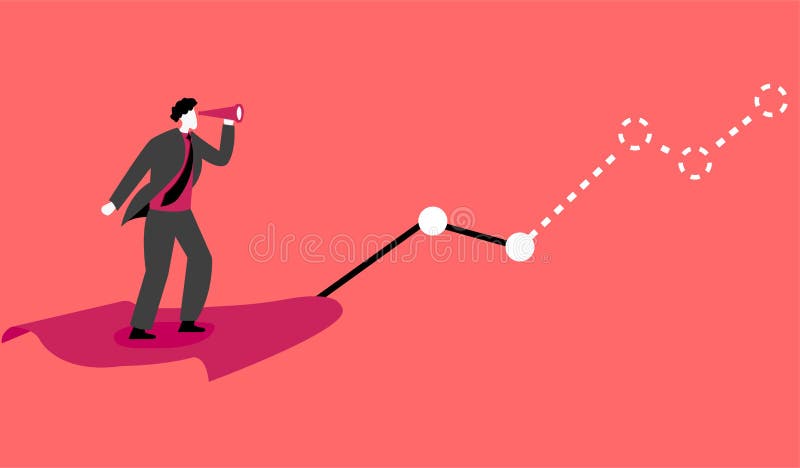 Forecasting about Future Growth in Business or Economy Stock Vector ...