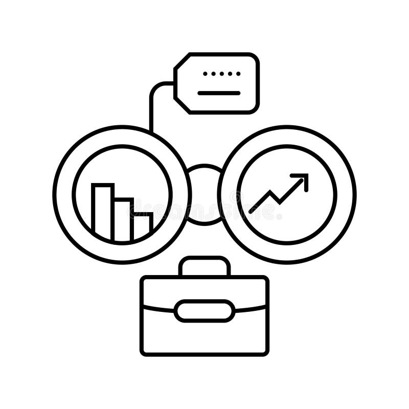 Forecasting Technical Sales Engineer Line Icon Vector Illustration ...